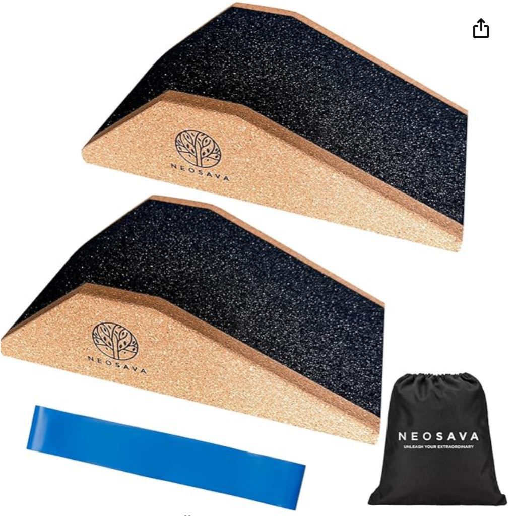 Neosava Cork Squat Wedge Block Set Slant Yoga Board Fitness Stretching ...