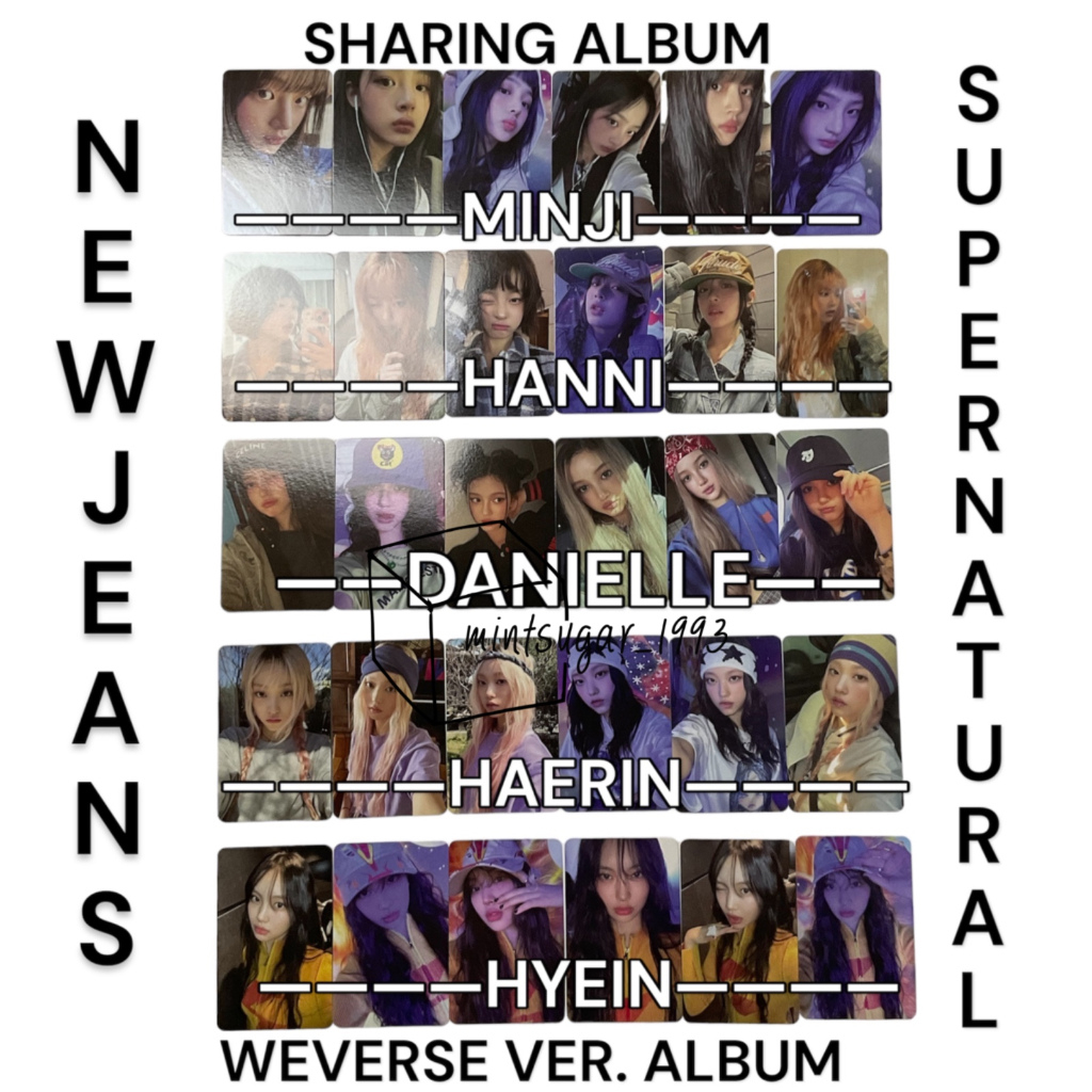 Photocard SHARING ALBUM NewJeans - [ Supernatural ] ( NJ X MURAKAMI ) ( Weverse Albums ver ...