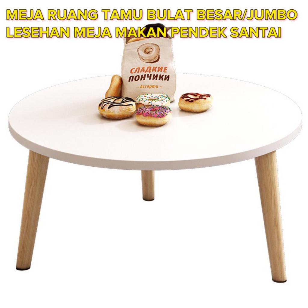 Large Round Living Room Table/Jumbo Lesehan Casual Short Dining Table ...