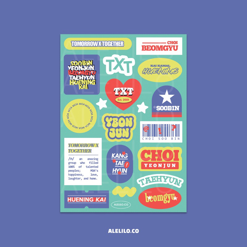 TXT TOMORROW X TOGETHER STICKER SET | Shopee Malaysia
