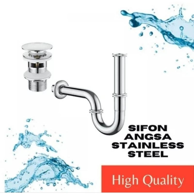Stainless sink swan siphon / stainless sink siphon / Hand washing water ...