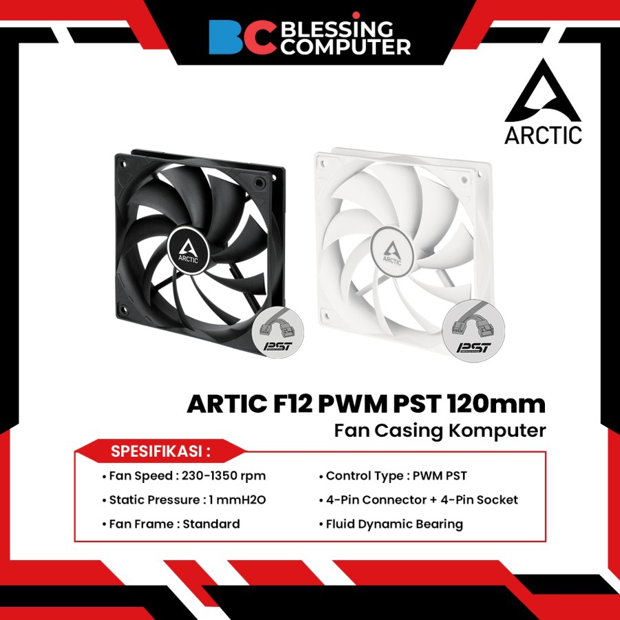 ARTIC F12 PWM PST 120mm Casing Fan - Black | Shopee Malaysia