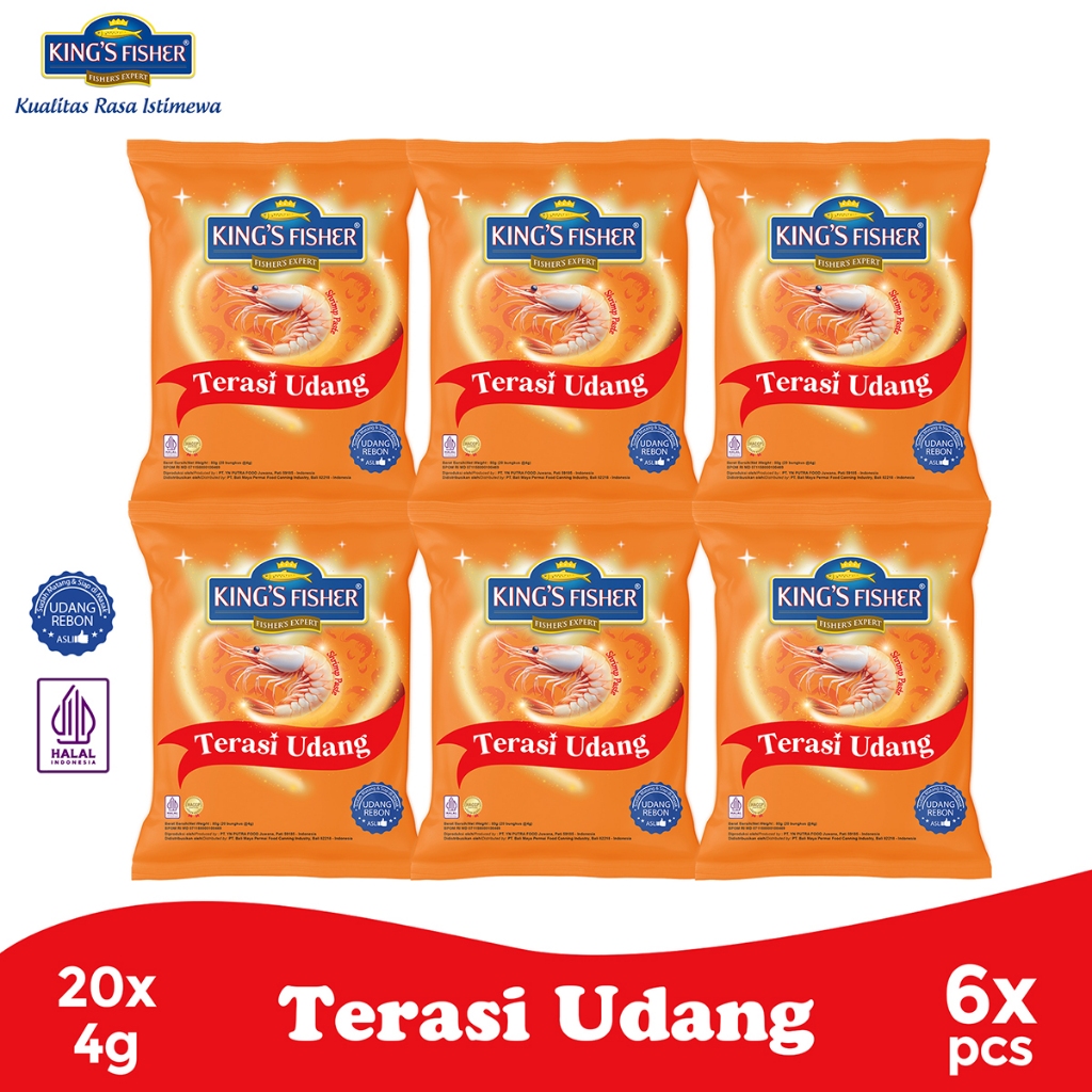 Package Of 6 Packs Of Fisher Shrimp Prawn Prawn Prawn 20 x 4 g Of ...