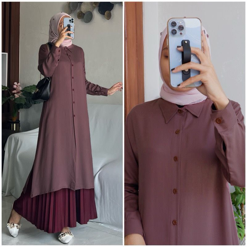 Gita Long Tunic Rayon Twill Full Button/Plain Tunic/Women's Tunic/Women ...