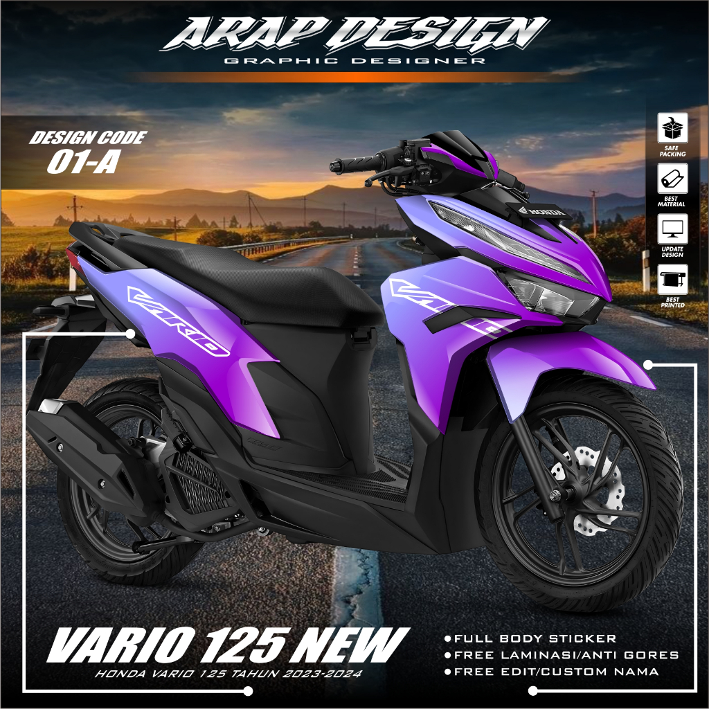 Decal Sticker Vario 125 New 2023 CBS FULL BODY - Honda Vario 125 New ...