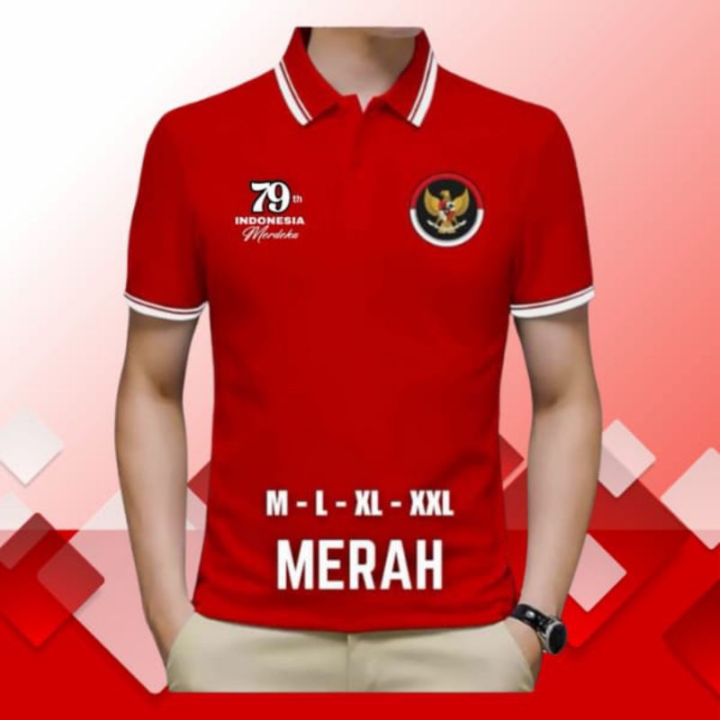 Indonesian Independence Polo Collar Shirt 79TH August 2024 Indonesian ...