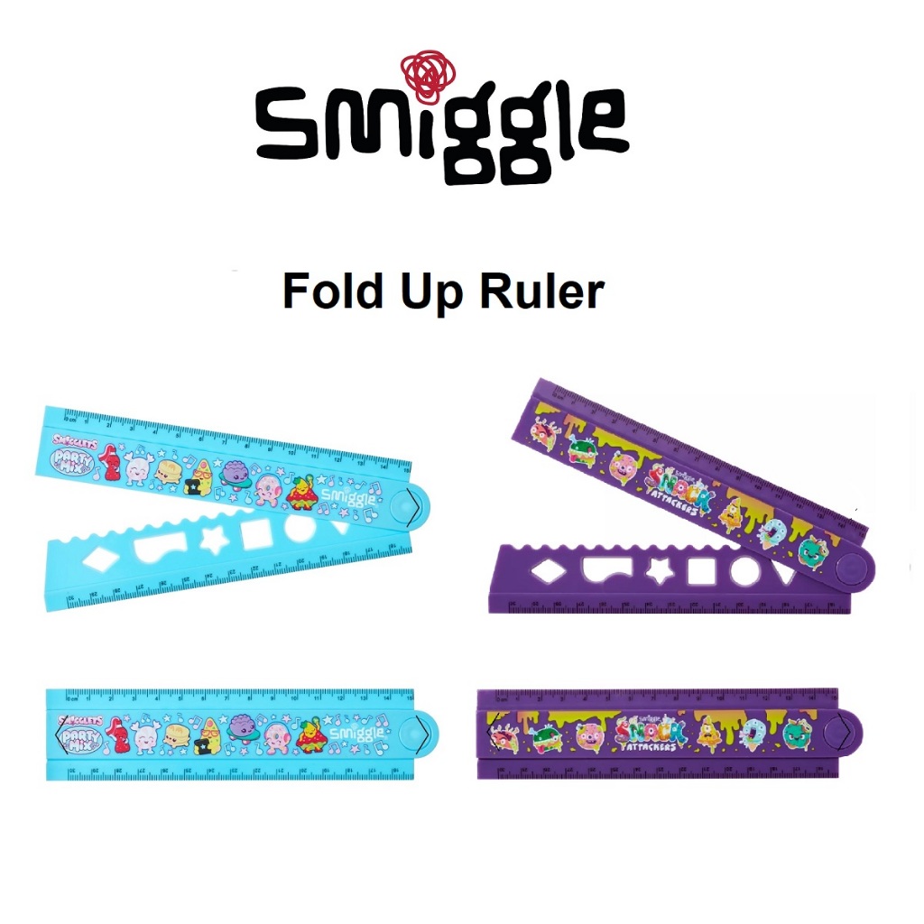 Ori Smiggle Folding Ruler Smigglets Fold Up Ruler 15/30 cm | Shopee ...