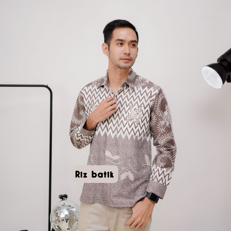 KEMEJA Riz BEACH Shirt SOFT MOTIF KOREAN STYLE RIZ BATIK | Shopee Malaysia