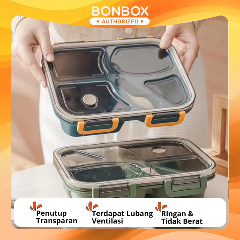 Lunch Box 3 and 4 Dividers Lunch Box Stackable Microwaveable Food Grade ...