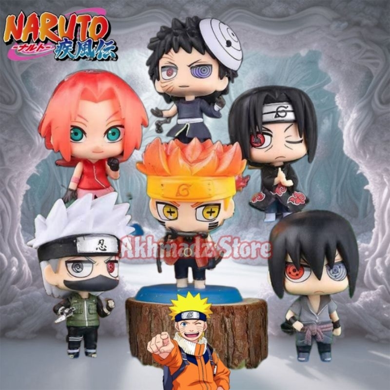 Naruto Star Action Figure: Cute Kawaii Version 2 - Naruto, Sasuke ...