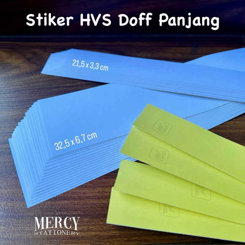 100 Sheets - HVS Doff Sticker Length 21,5x3,3cm and 32,5x6,7cm ...