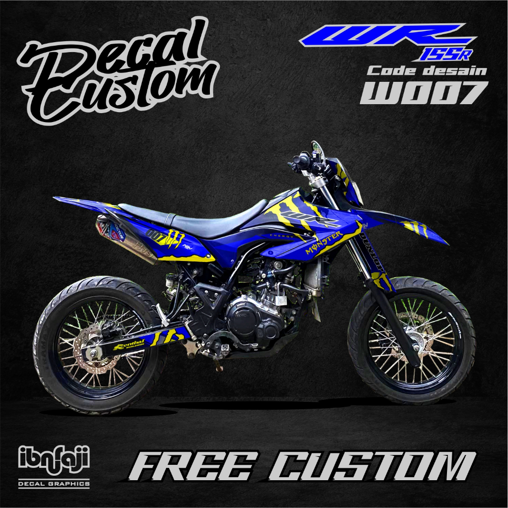 Decal WR155 full body custom Color Name Design sponsor Number w007 ...