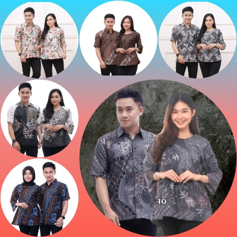 Batik couple batik Uniform batik Uniform Blouse modern batik original ...