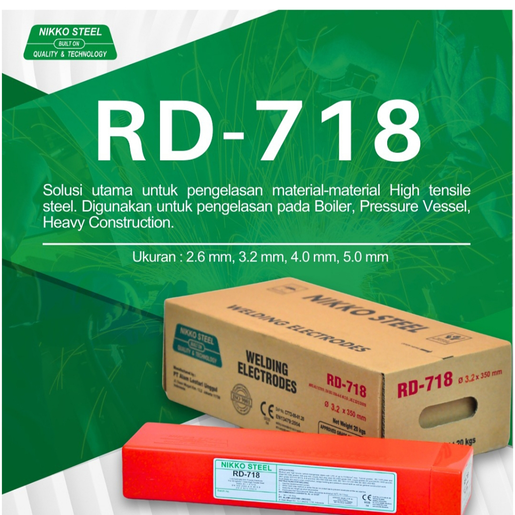 RD-718 NIKKO RD 718 welding wire various sizes (BOX CONTENTS 5KG ...