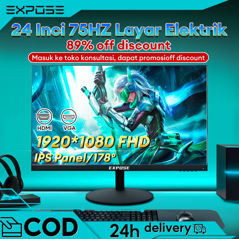 Pc Monitor Monitor 24 Inch Flat Gaming Monitor 75Hz IPS 19-24 Inch PS4 ...