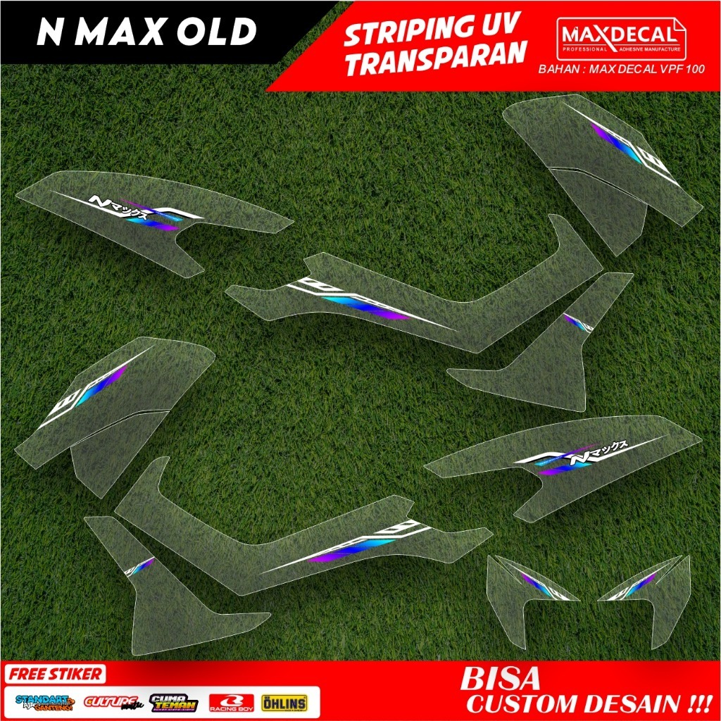 Transparent Striping NMAX 155 Old Lis Simple Racing Elegant Design Cool ...