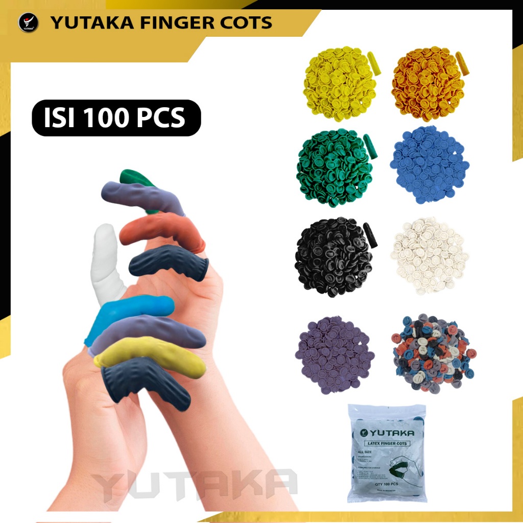 Thick Rubber Finger Cots / Latex Rubber Hand Protectors, 100 pcs Thick ...