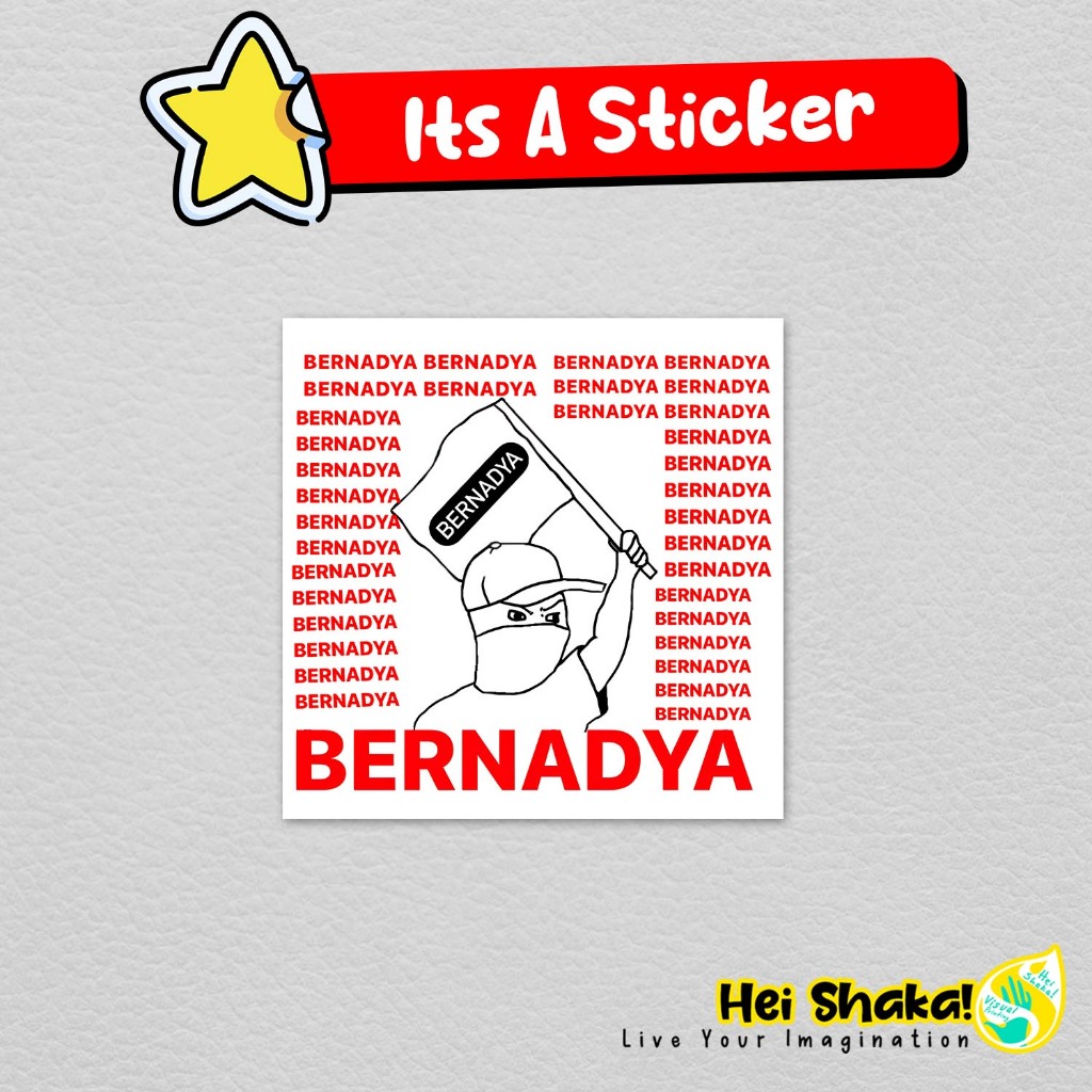 Bernadya Support Flag Sticker Vinyl Music Sticker Waterproof Material ...