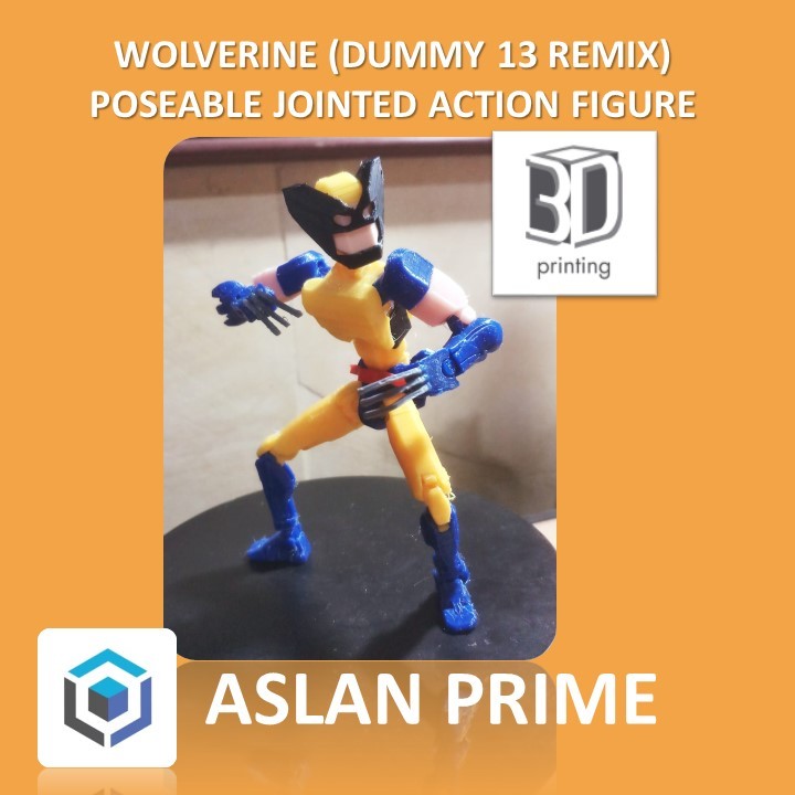 Dummy 13 WOLVERINE EDITION JOINT POSEABLE ACTION FIGURE 3D Print TITAN ...