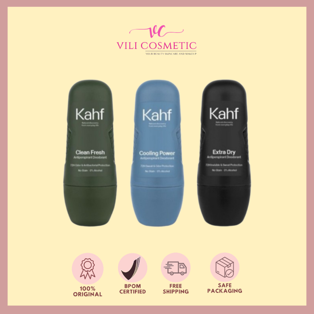 Kahf Antiperspirant Deodorant Roll On 45ml - Men's Deodorant | Shopee ...