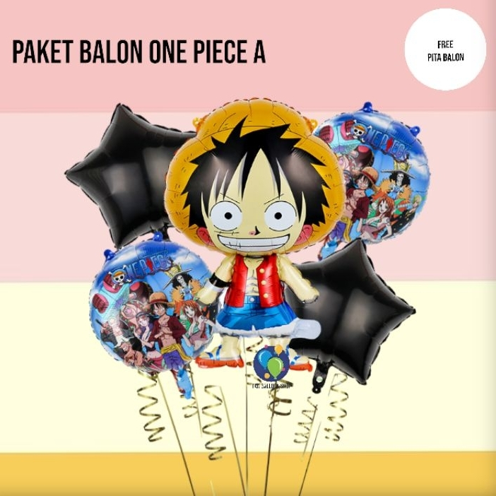 One Piece Anime A Balloon Package / Birthday Decoration Set | Shopee ...