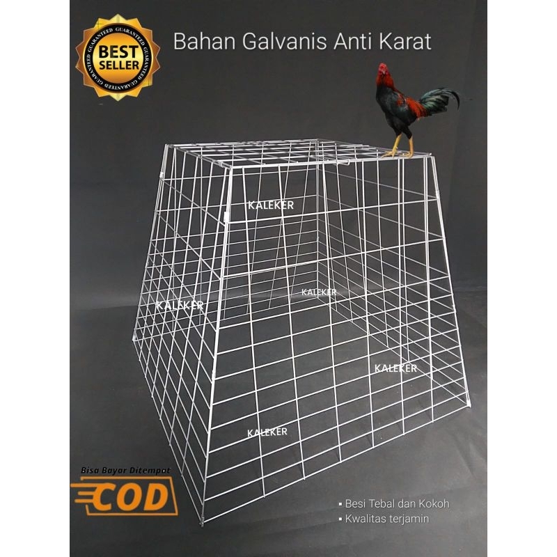 GALVANIZED FOLDING IRON PYRAMID CHICKEN CAGE | Shopee Malaysia