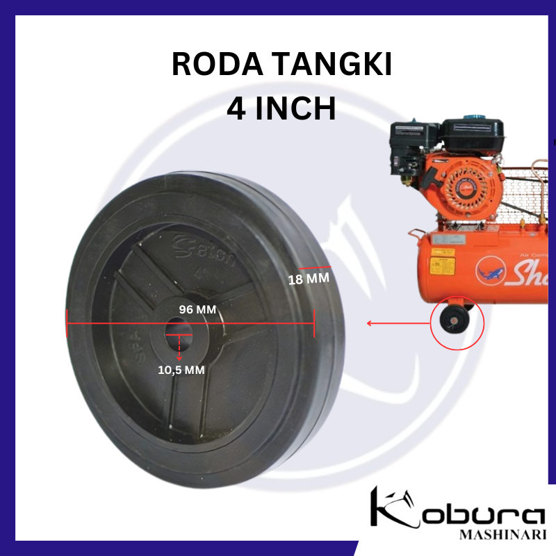 4 Inch Compressor Wheel Air Compressor Tank Tank Wheel Rubber ...