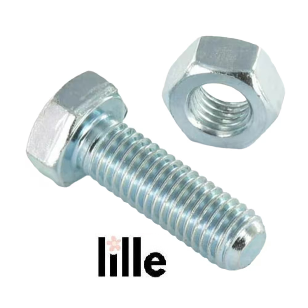 PUTIH White Bolt Nut m 7 x 20 mm Hex Bolt Nut Galvanized M7 x 2 cm Key ...