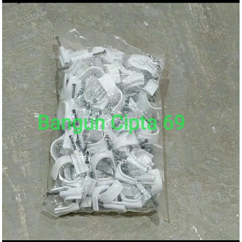 3/4 pvc pipe clamps complete with nails per pack | Shopee Malaysia
