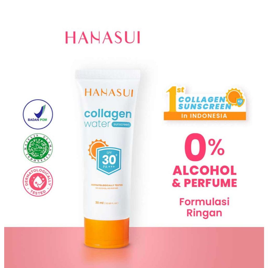 Hanasui Collagen Water Sunscreen Spf 30 Pa+++ 30ML | Shopee Malaysia