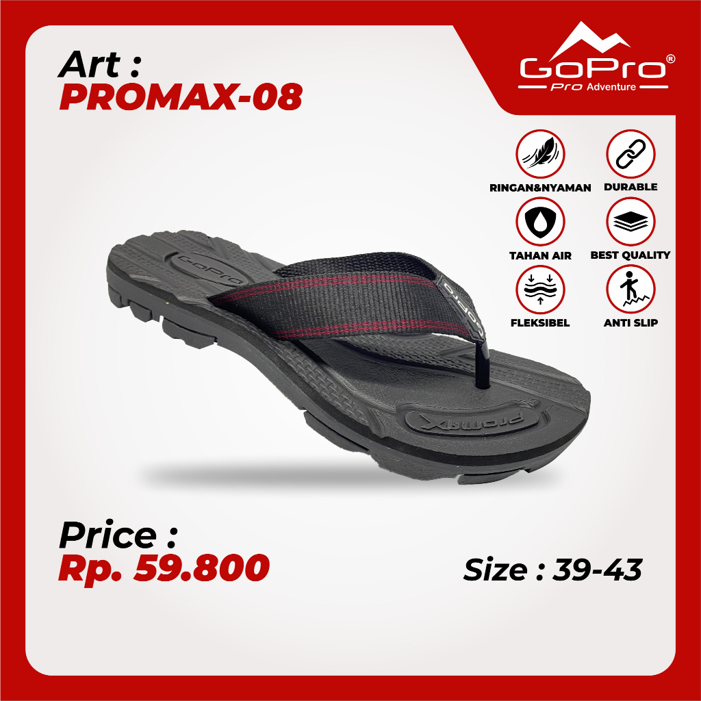 Men's Flip Flops Gopro Promax 08 Anti-Slip Flip Flops Flexible Eva Men ...