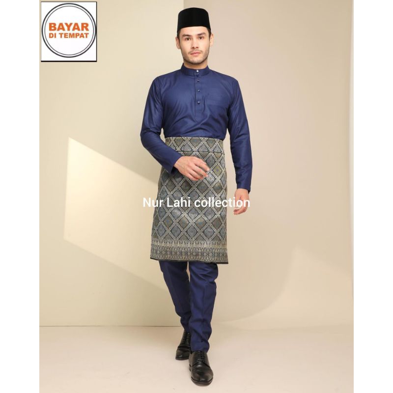 Men's BAJU KURUNG SET TELUK BELANGA MALAY RECENT MODEL MALAY TRADITIONAL CLOTHING SET FOR ADULT ...