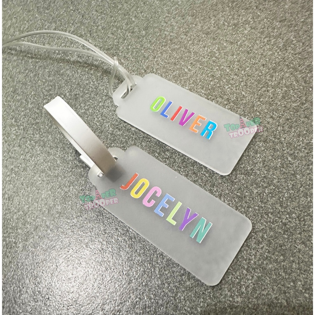 GANTUNGAN LUGGAGE FROST ACRYLICTAG | CUSTOM name bag hanger | CUSTOM ...