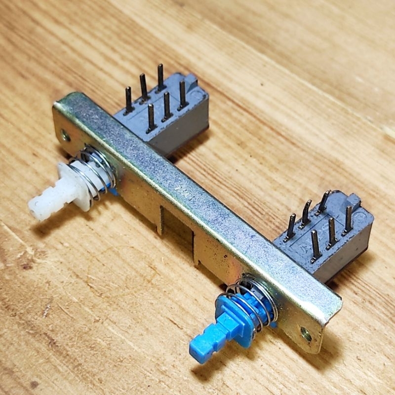 Original 2 ROW ON OFF press switch ALPS JAPAN DPDT x 2 Latching push ...