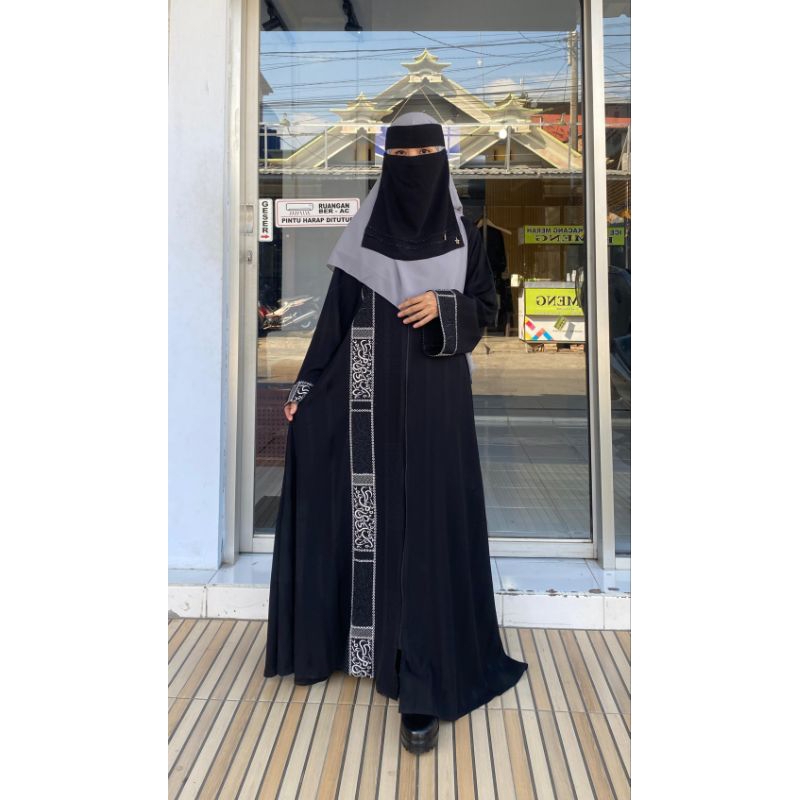 Abaya REINA 02 CALLIGRAPHY viral Dubai abaya motif | Shopee Malaysia