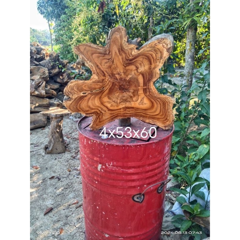 Teak burl table top photo gallery display craft materials have been ...