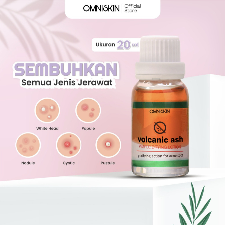 Omniskin Volcanic Ash Pimple Drying Lotion - Acne Spot Medicine 20ml ...