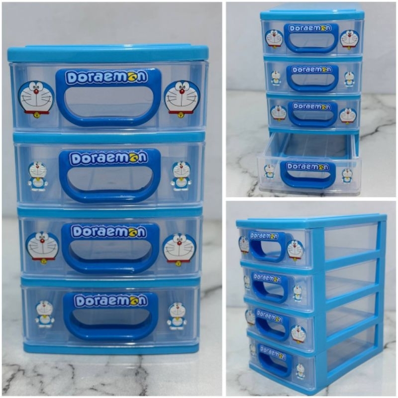 Doraemon 4-story Drawer Rack - Character Stacking Drawer | Shopee Malaysia