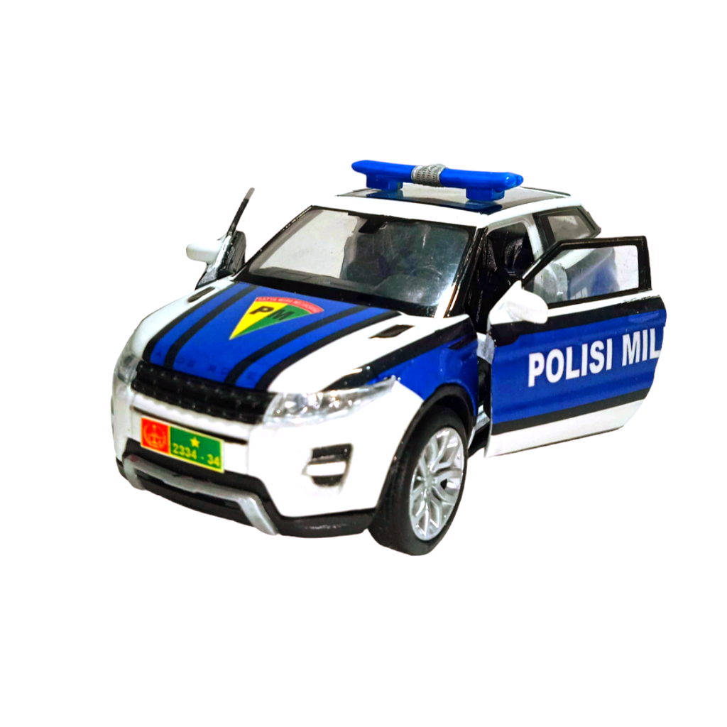 Diecast SCALE 1:32 MINIATURE RANGER ROVER EVOQUE CUSTOM MILITARY POLICE ...