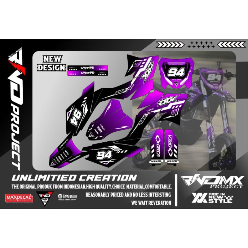 Decal STICKER klx D-Tracker/klx s fullbody Can custom Name And Number ...