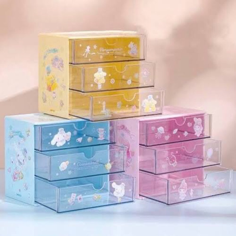 Miniso sanrio storage 2 Drawer/Miniso sanrio Drawer storage Container ...