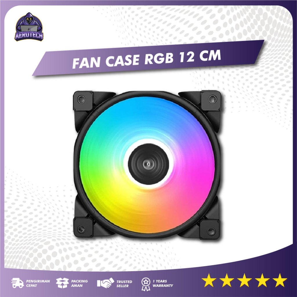 Fan CASE PC Static Color LED 120mm Fan Casing RGB 12cm | Shopee Malaysia