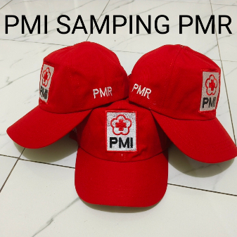 MERAH PUTIH Pmi x PMR Red White Block Hat | Shopee Malaysia