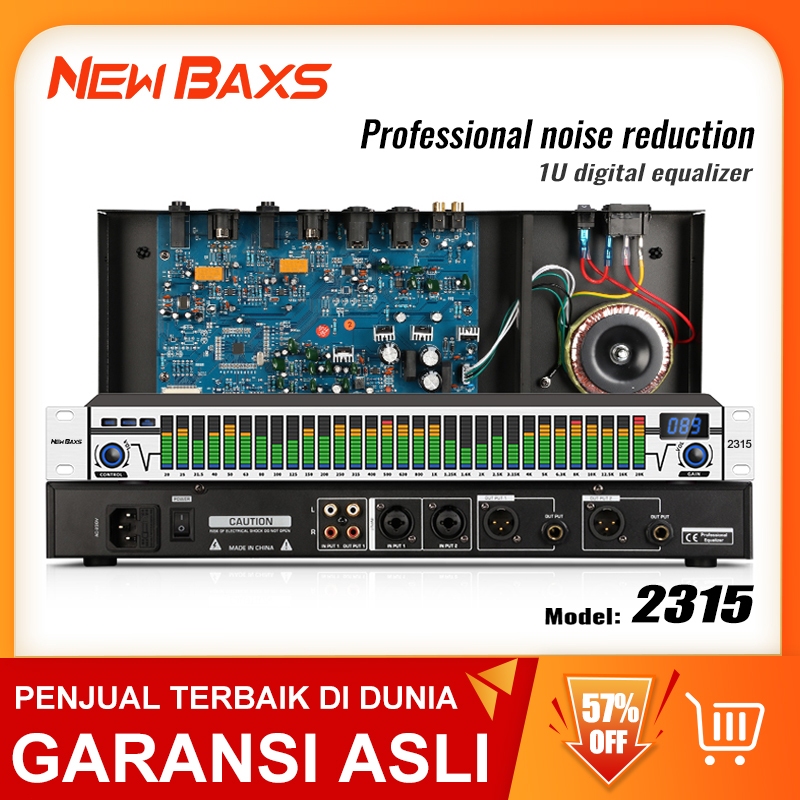 New BAXS 2315S Professional Electronic equalizer 31-band Digital equalizer Noise Reduction ...