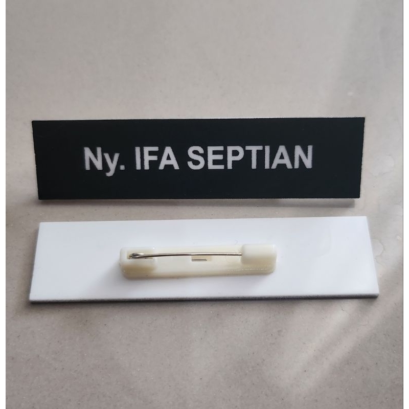 HITAM Latest full black persit name tag | Shopee Malaysia