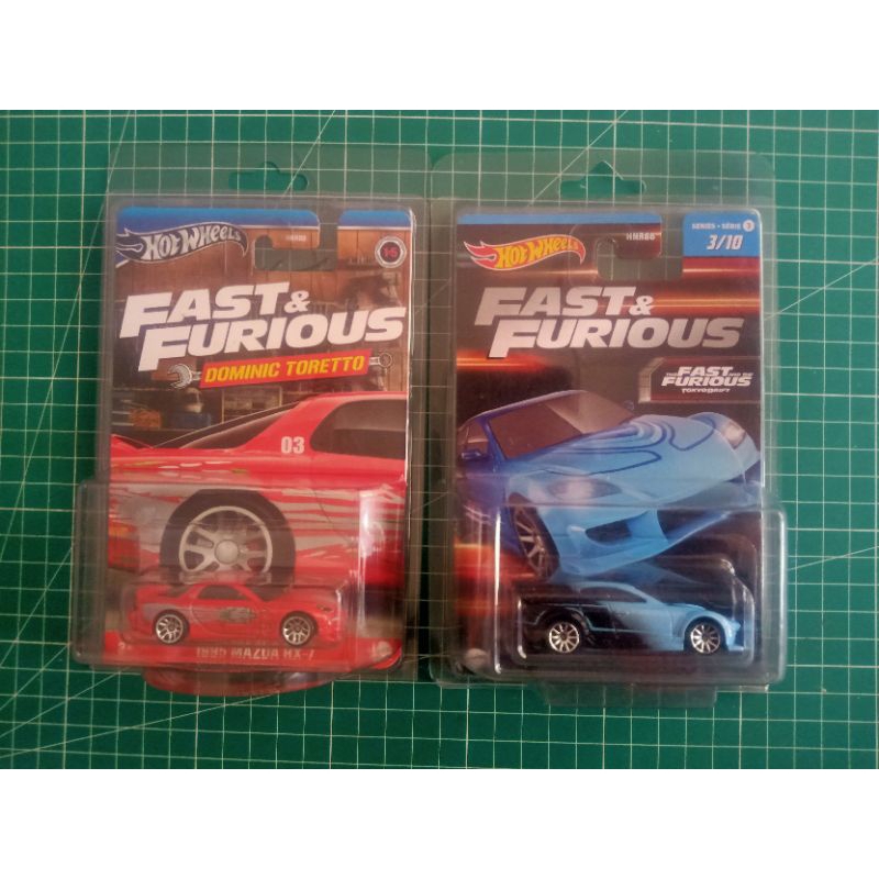 2 PCS HOTWHEELS MAZDA RX7 FAST FURIOUS SERIES DOMINIC TORETTO 2024 ...