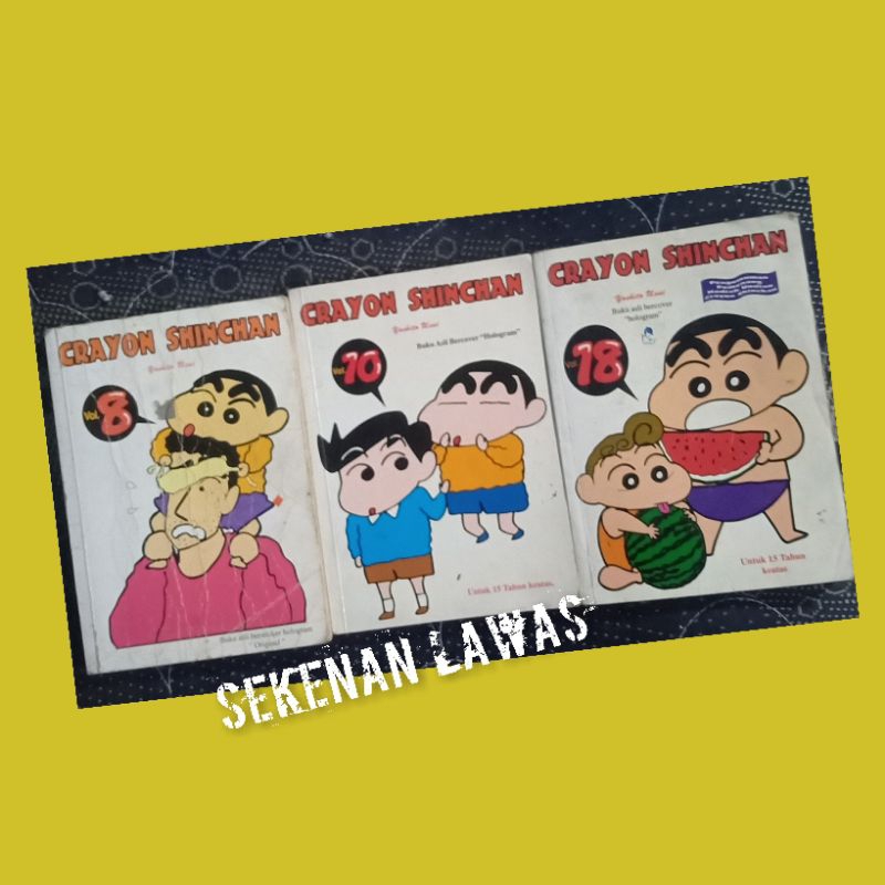 Crayon Shinchan Comics/ 3 Pcs / No. 8 Covers are used folding, others ...