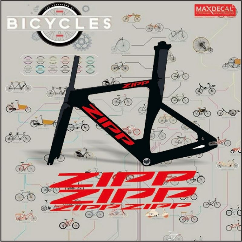 Frame sticker fixie road bike frame sticker ZIPP frame | Shopee Malaysia