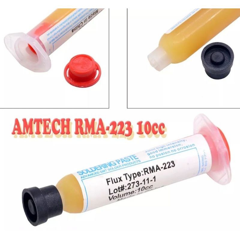 Flux Paste Amtech RMA-223 VOLUMe 10cc ORIGINAL Solder LIQUID | Shopee ...
