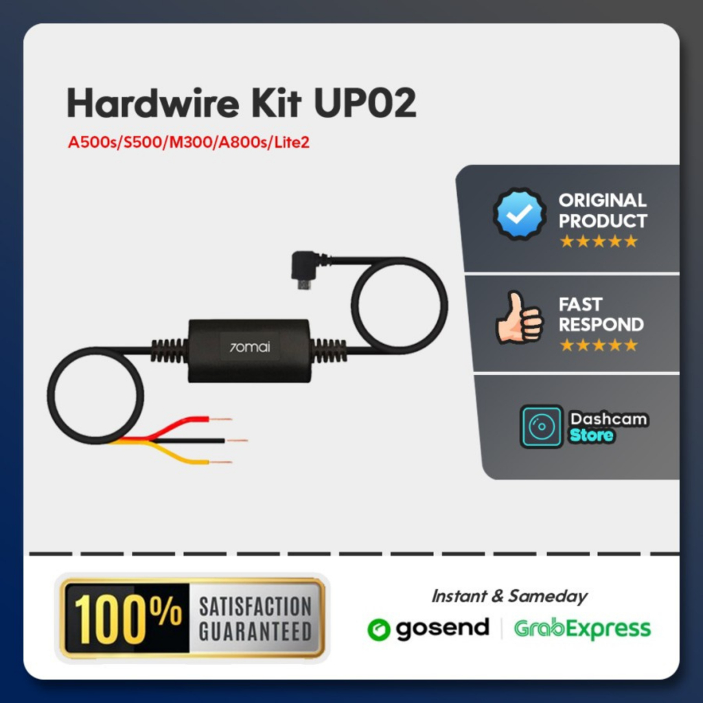 70mai Hardwire Kit UP02 For Park Monitor (For Type M300/A500s/A800s ...